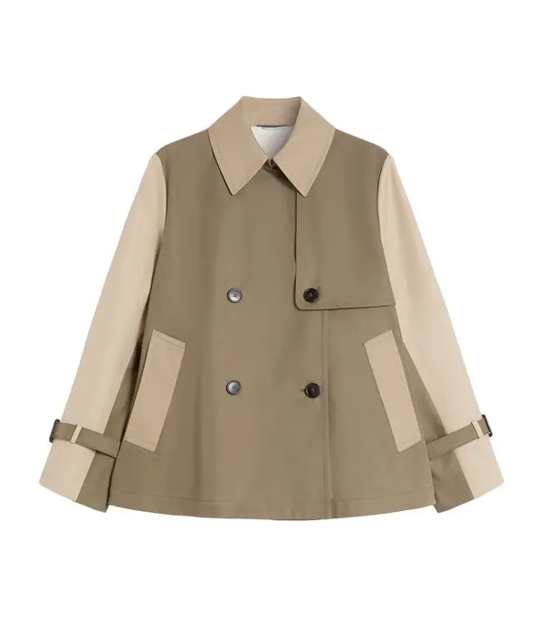 Max Mara Gabardine Cropped Trench Coat
