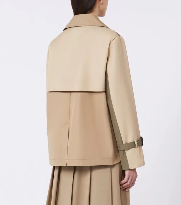 Max Mara Gabardine Cropped Trench Coat