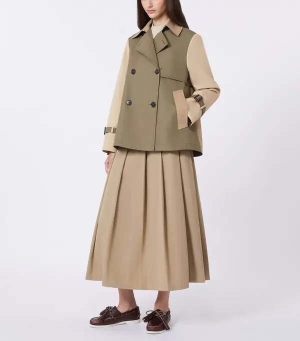 Max Mara Gabardine Cropped Trench Coat