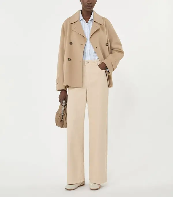 Max Mara Wool-blend Double-breasted Coat - Beige