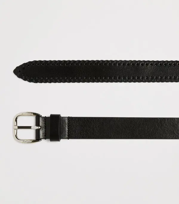 Max Mara Leather Belt Suspenders