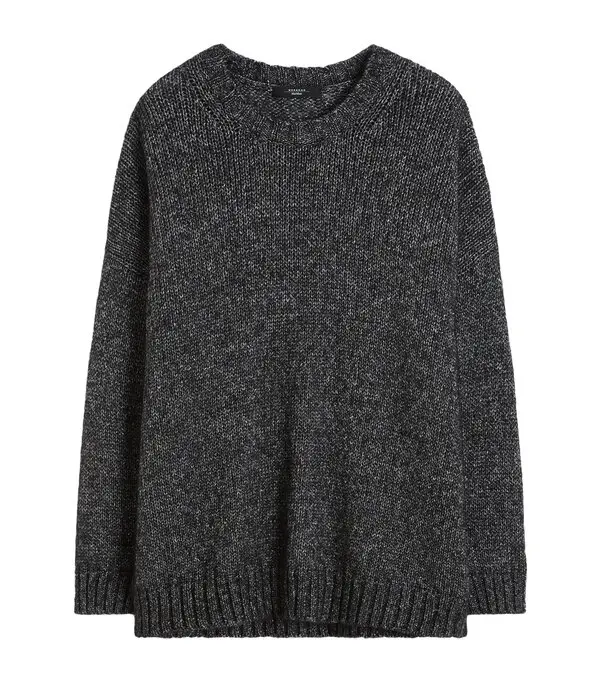 Max Mara Crew Neck Metallic Yarn Sweater