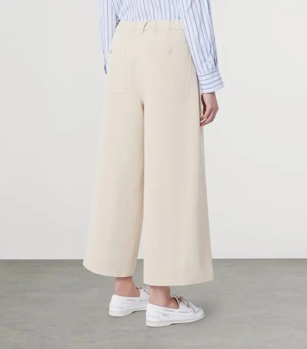 Max Mara Cotton Drill Trousers - Beige