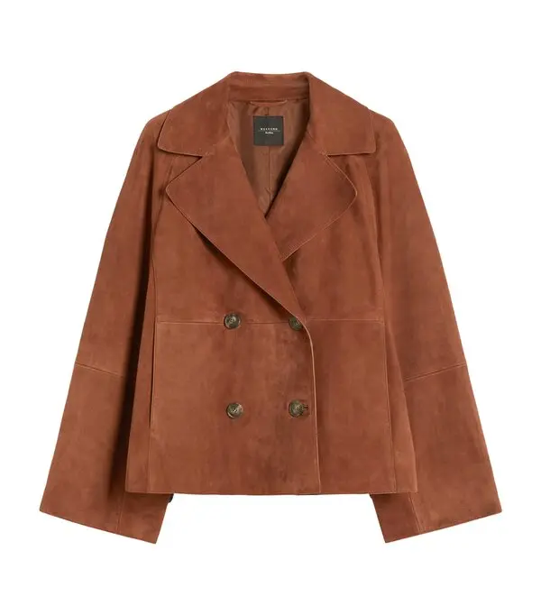 Max Mara Suede Double-breasted Jacket