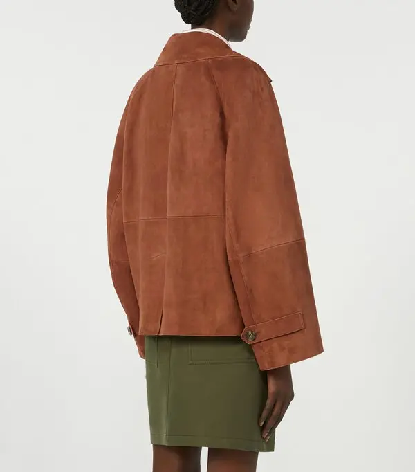 Max Mara Suede Double-breasted Jacket