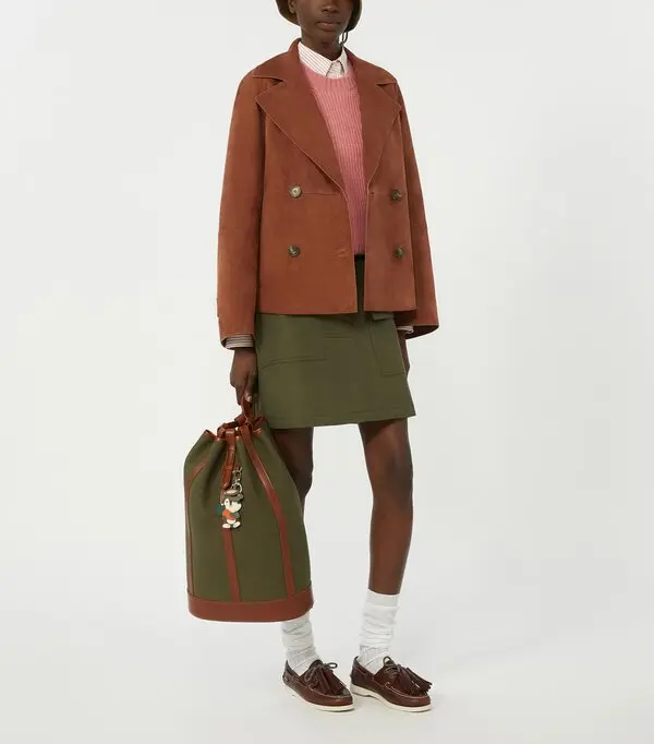 Max Mara Suede Double-breasted Jacket