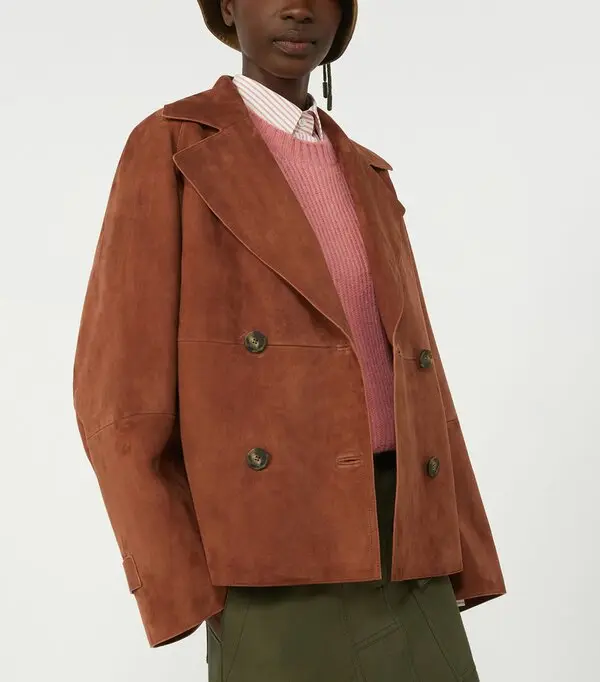 Max Mara Suede Double-breasted Jacket