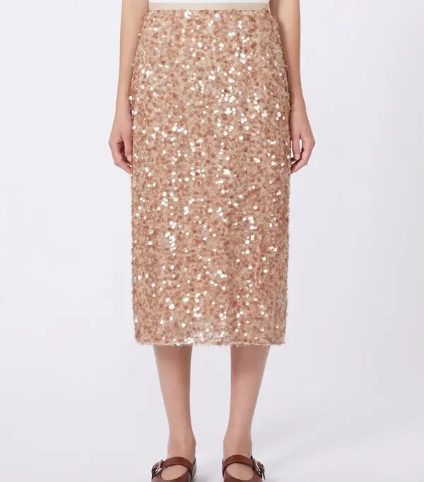 Max Mara Sequined Midi Skirt