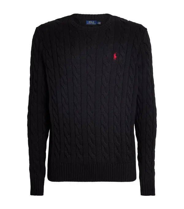 Polo Ralph Lauren Cotton Cable-knit Sweater - Black