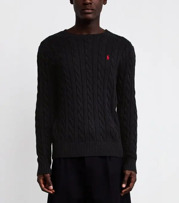 Polo Ralph Lauren Cotton Cable-knit Sweater - Black