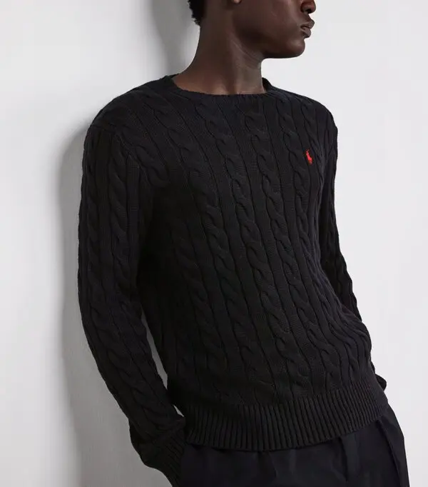 Polo Ralph Lauren Cotton Cable-knit Sweater - Black