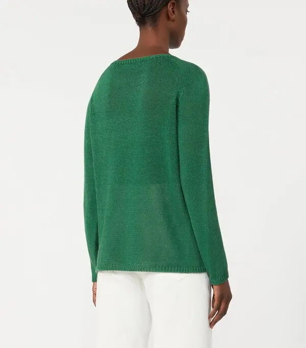 Max Mara Linen Giolino Sweater - Green