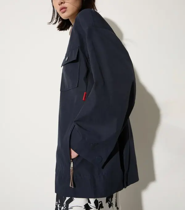 Max & Co. Relaxed Fit Raincoat - Blue