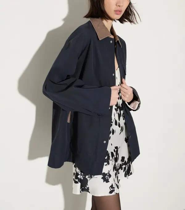 Max & Co. Relaxed Fit Raincoat - Blue