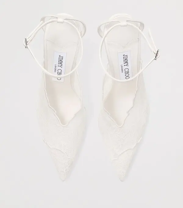 JIMMY CHOO Faiz 100 Lace Heeled Pumps