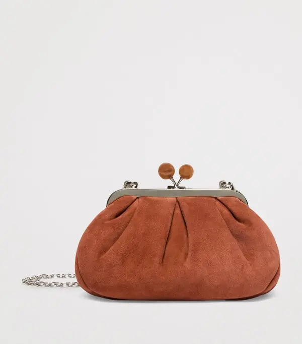 Max Mara Suede Leather Pasticcino Clutch