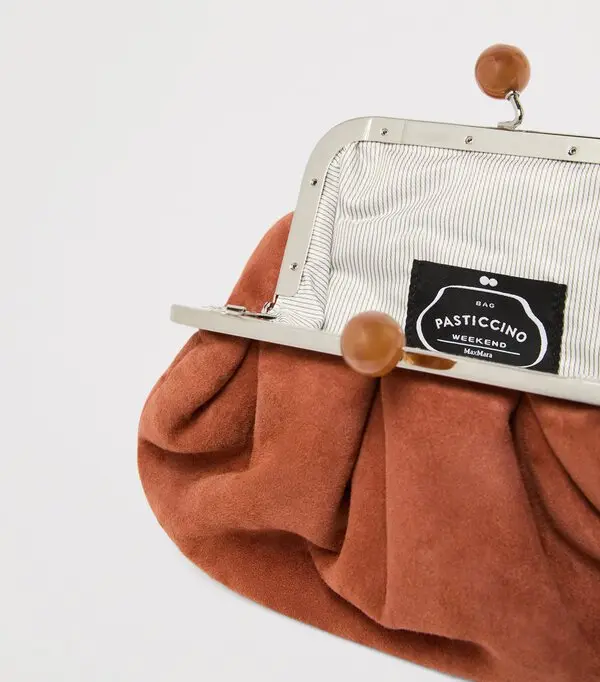 Max Mara Suede Leather Pasticcino Clutch