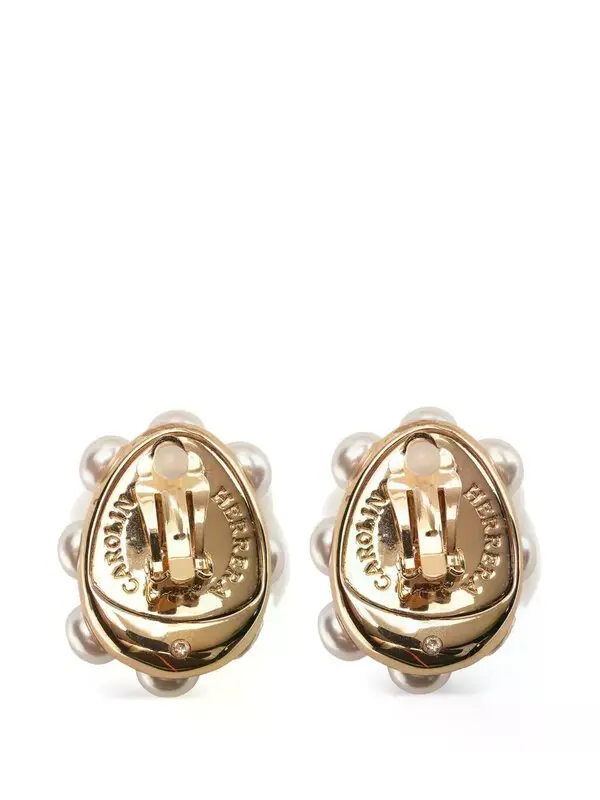 Carolina Herrera Pearl Studded Clip-on Earrings