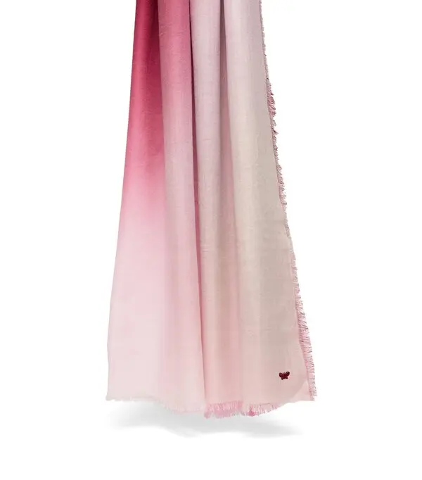 Max Mara Wool Gradient Scarf - Red