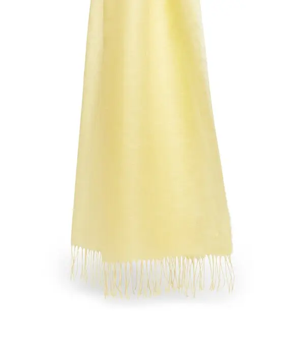 Max Mara Linen Fringe-trim Scarf - Yellow