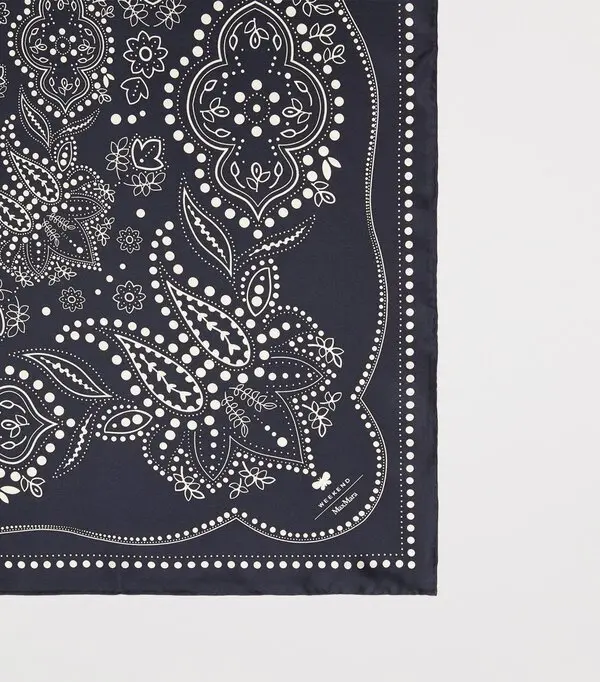 Max Mara Silk Print Square Scarf