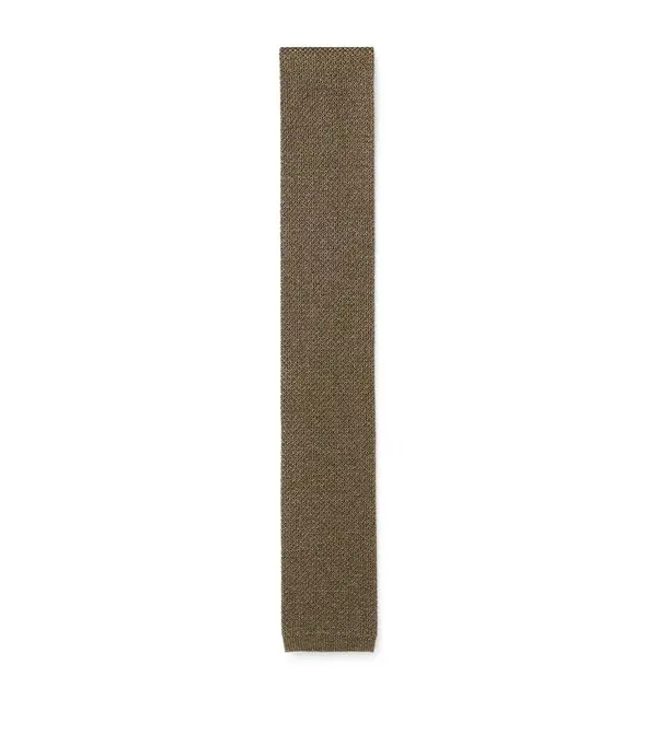 BOSS Silk Knitted Neck Tie - Green