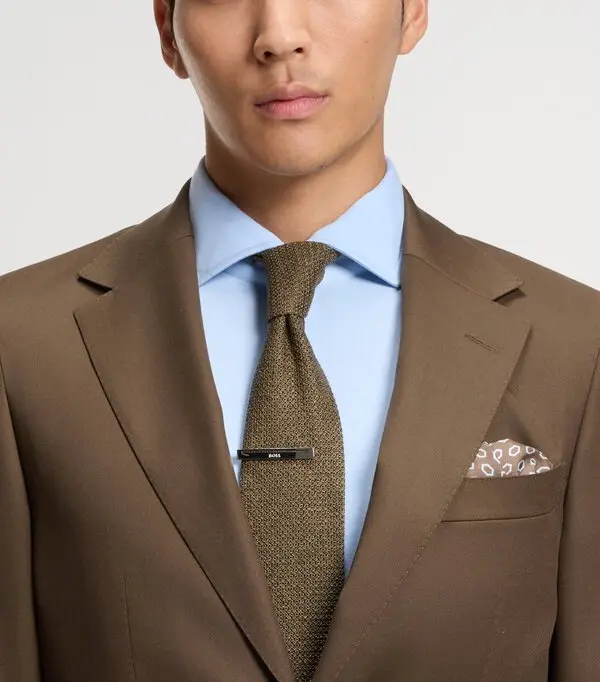 BOSS Silk Knitted Neck Tie - Green