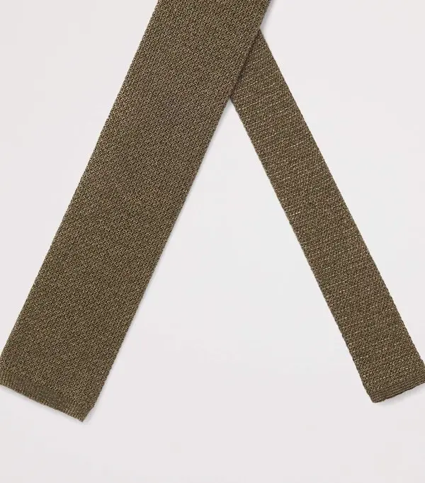 BOSS Silk Knitted Neck Tie - Green