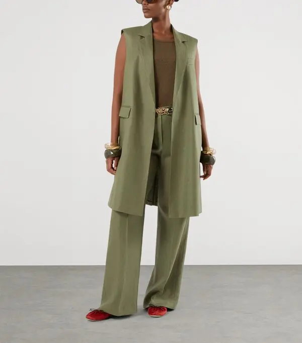 Marina Rinaldi Linen Twill Gilet