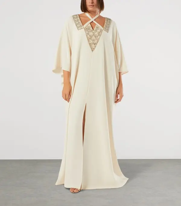 Marina Rinaldi Embellished Halterneck Maxi Dress