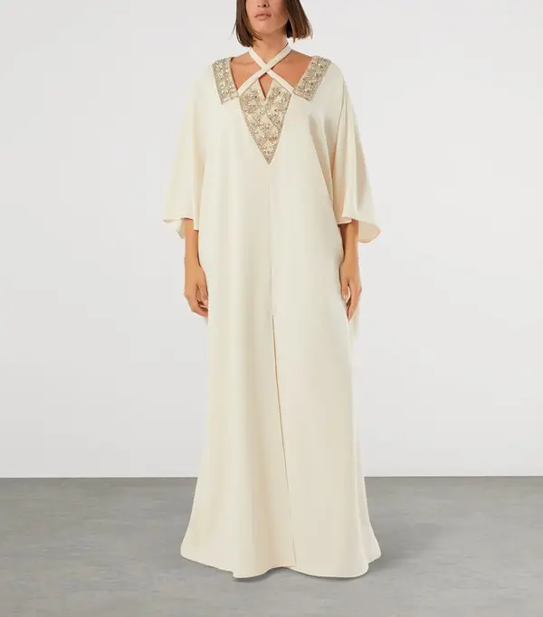 Marina Rinaldi Embellished Halterneck Maxi Dress