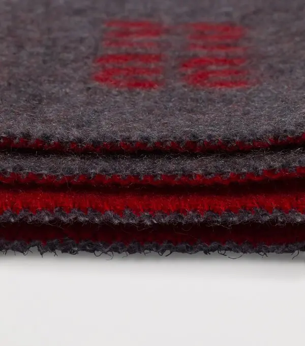 Miu Miu Cashmere Logo Scarf