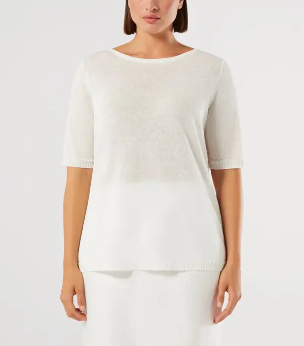 Marina Rinaldi Linen-blend T-shirt
