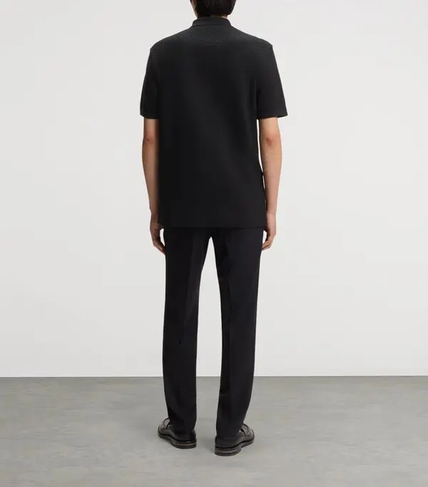 BOSS Cotton Polo Shirt - Black