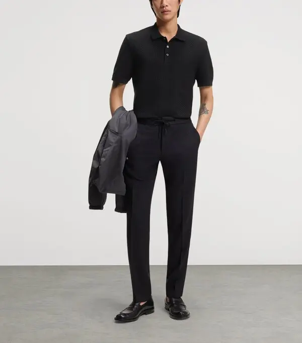 BOSS Cotton Polo Shirt - Black