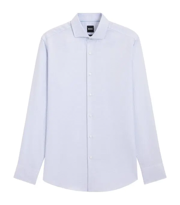 BOSS Cotton Geometric Slim-fit Shirt