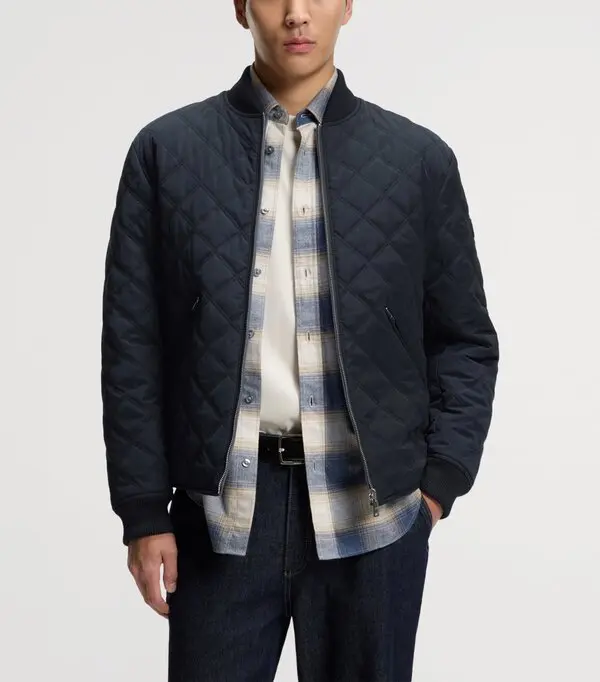 BOSS Water-repellent Quilted Jacket - Blue