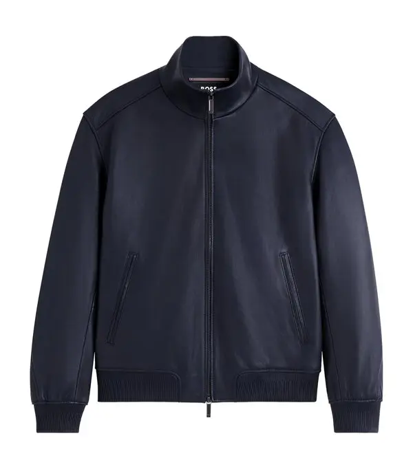 BOSS X Aston Martin Leather Jacket - Blue