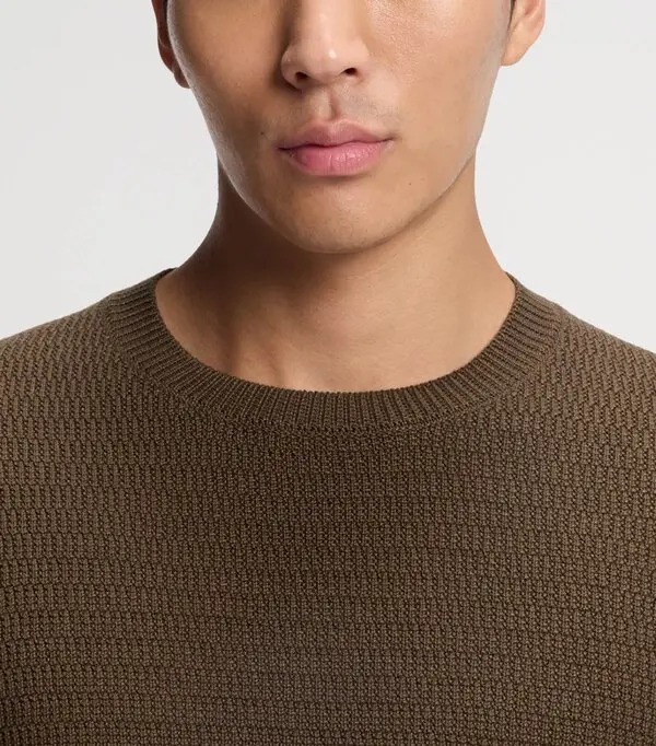 BOSS Virgin Wool-silk Crewneck Sweater