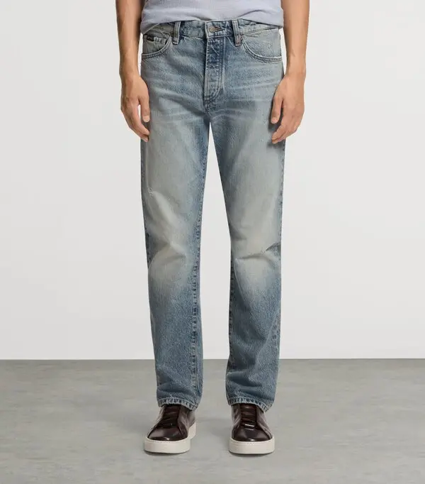 BOSS Stonewashed Straight Jeans