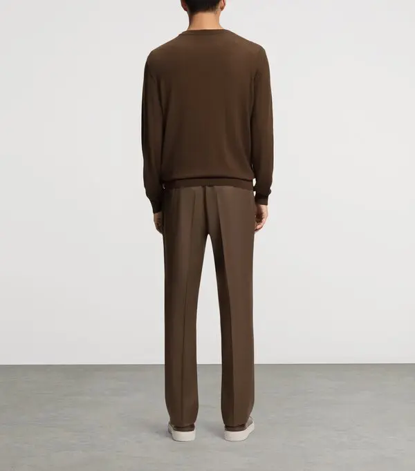 BOSS Wool-silk-cashmere Crew Neck Sweater