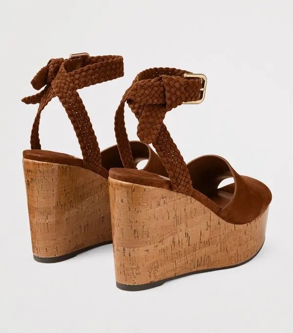 JIMMY CHOO Jori 100 Suede Wedge Sandals