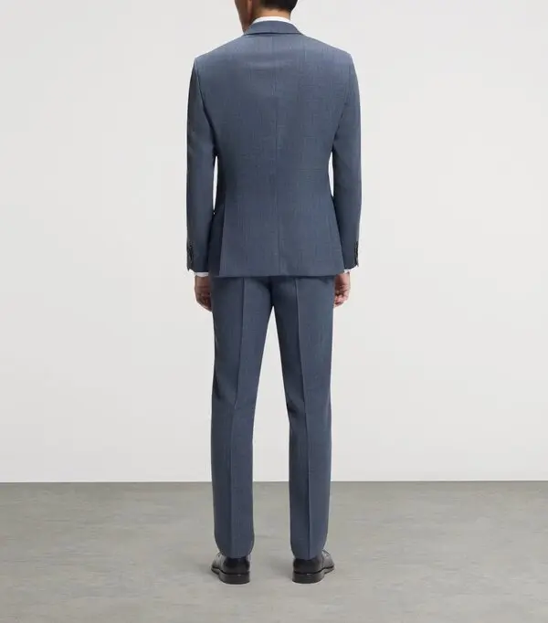 BOSS Stretch-wool Blazer - Blue