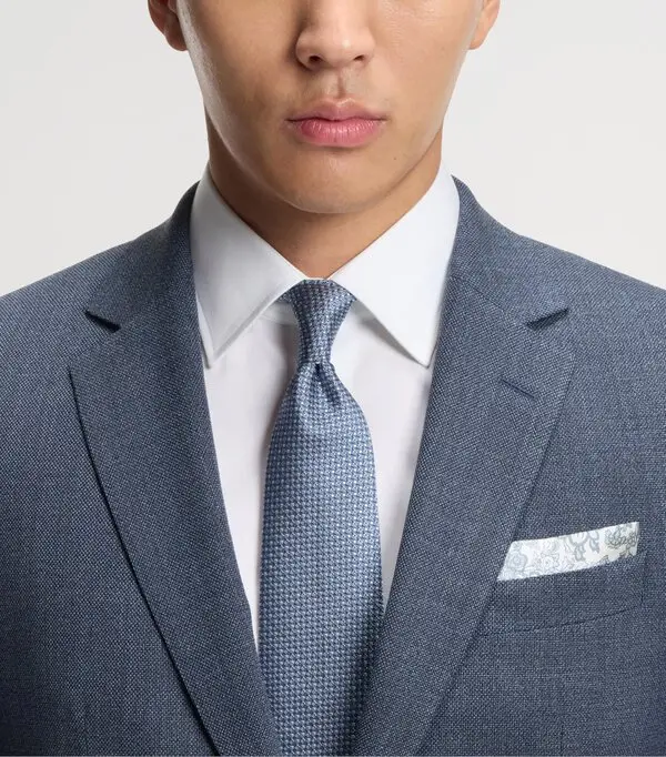 BOSS Stretch-wool Blazer - Blue