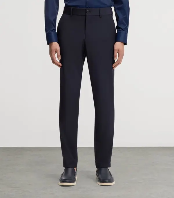 BOSS Wool-blend Slim Fit Trousers