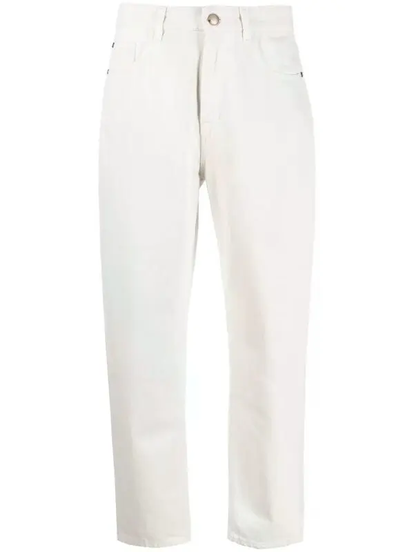 MOORER Cotton Cropped Trousers