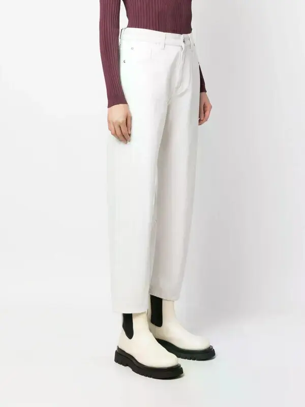 MOORER Cotton Cropped Trousers