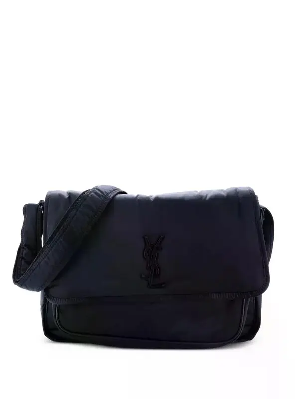 Saint Laurent Niki Messenger Bag Nylon Crossbody Bag - Black
