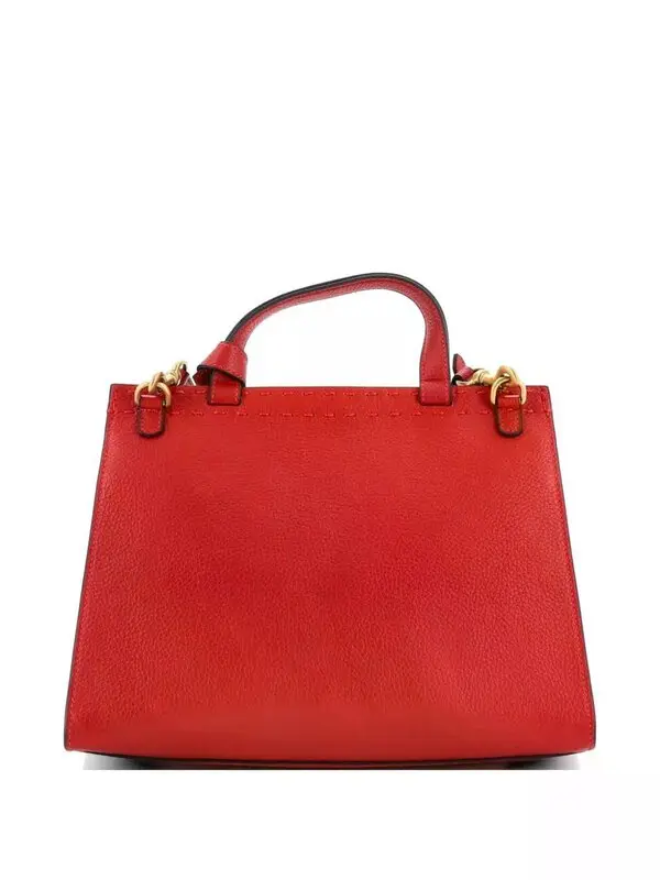 Gucci Gg Marmont Top Handle Bag Leather Small Satchel - Red
