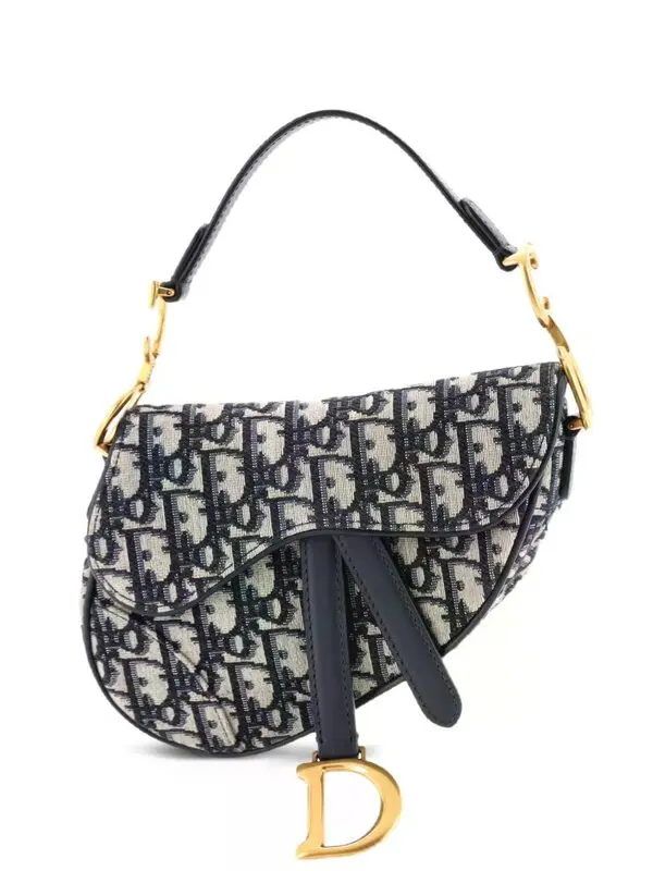 Dior Saddle Handbag Oblique Canvas Mini Shoulder Bag - Blue